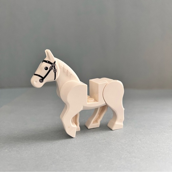 Lego | Other | Lego Animal White Horse With Movable Legs Black Bridle ...